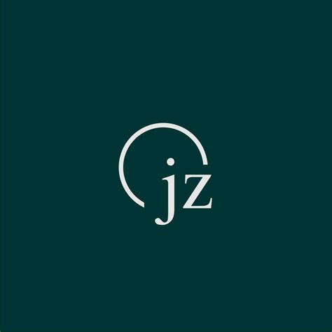 Jz Initial Monogram Logo With Circle Style Design 25509674 Vector Art