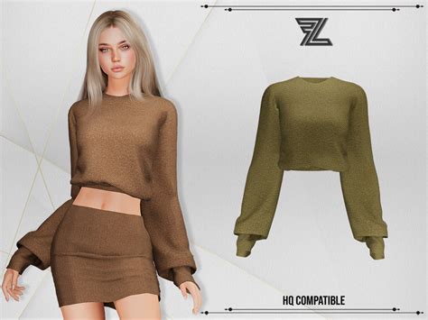 The Sims Resource Lena Set Sweater