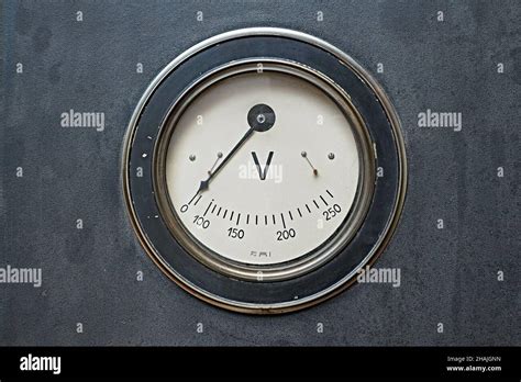 Old Rusty Voltage Meter Stock Photo Alamy