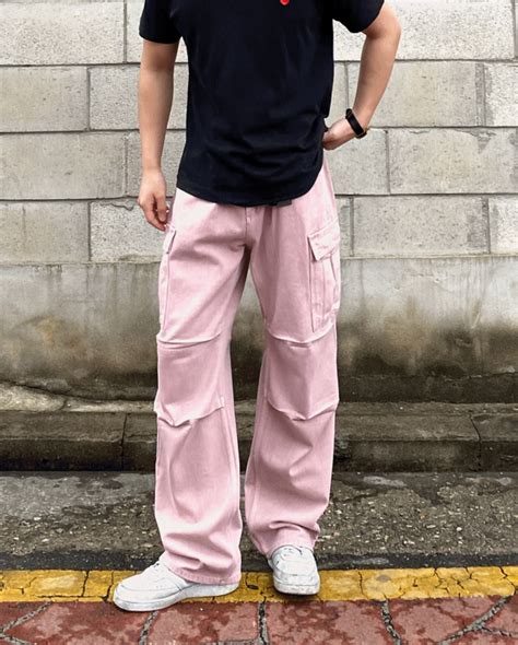 와이드 피그먼트 카고팬츠 다니엘클로젯