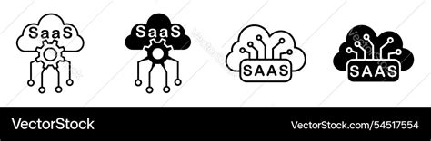 Saas Icon Royalty Free Vector Image Vectorstock