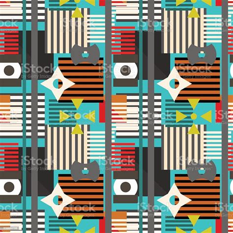 기하 이음새 없는 패턴 추상적임 바이브런트 0명에 대한 스톡 벡터 아트 및 기타 이미지 0명 3차원 형태 기하 도형 Istock