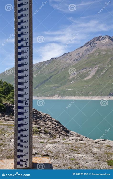 Dam Water Level Measurement Stock Image Image Of Lines Outdoors 20921993