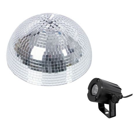 Satisfire Discolicht Set Halbspiegelkugel 30cm 1 X Led Pinspot 3w