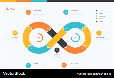 Infinity Loop Infographic Template Royalty Free Vector Image