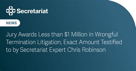 Jury Awards Less Than 1 Million In Wrongful Termination Litigation
