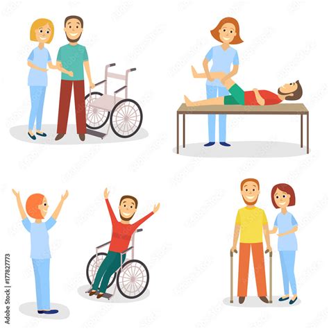 Medical Rehabilitation Physical Therapy Physiotherapist Working With
