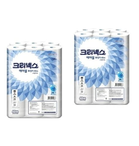 물에 잘 녹는 에어셀 화장지 휴지 40m 48롤 X 3팩 티몬