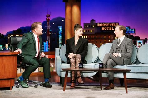 Alexandra Daddario Paul Dano Appear For Discussion On Late Late Show