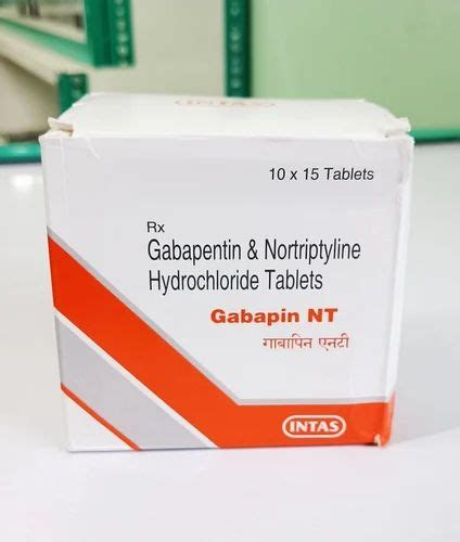 Gabapentin Nortriptyline Hydrochloride Tablet Strength 400 Mg 10 Mg At ₹ 750 Box In Aurangabad