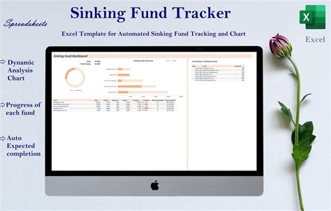Savings Tracker Excel Template Sinking Fund Auto Tracking Easy Budget