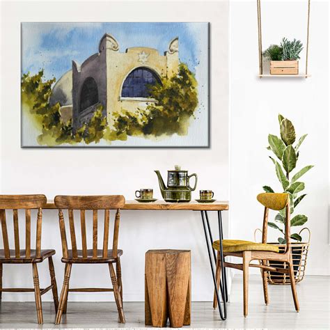 Synagogue Building Illustration Wall Art Elephant Stock