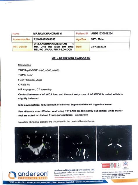 Mri Report Pdf Human Anatomy Brain