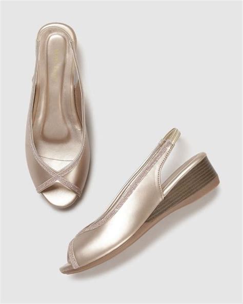 Buy Peep Toe Slingback Wedges Online At Best Prices In India Jiomart