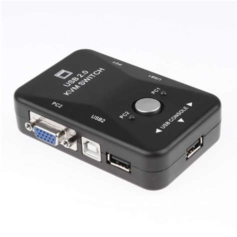 Promo Usb20 2 Port Kvm Switcher Switch Box Mouse Keyboard Vga Video Monitor Diskon 33 Di