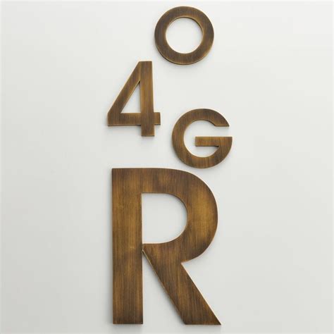 Metro Numbers In Antique Brass Meraki