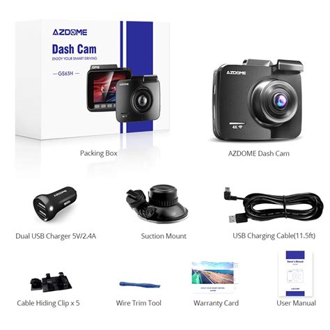 AZDOME GS63H 4K Dash Cam Built-in Wi-Fi & GPS