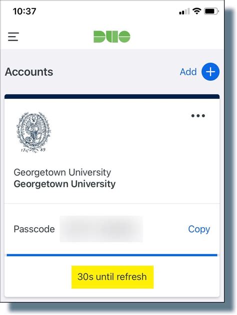 Logging In To A Gu Application With A Duo Mobile Passcode University