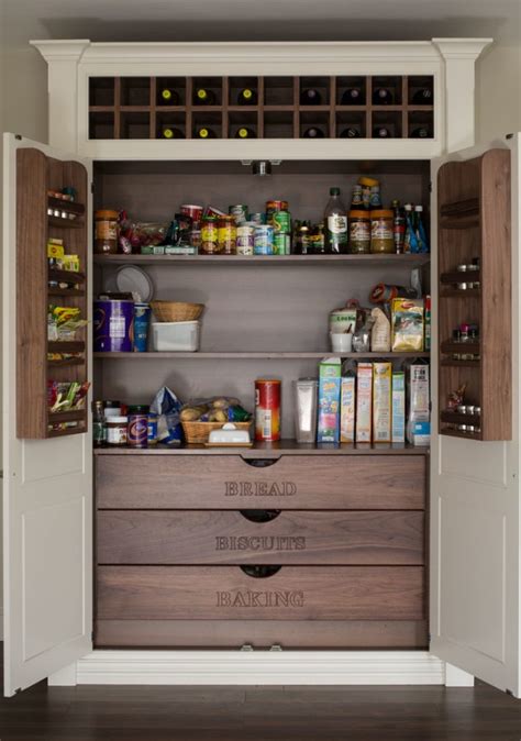 15 Handy Kitchen Pantry Designs With A Lot Of Storage Room