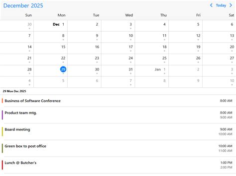 Angular Event Calendar Mobile Month View Example Mobiscroll
