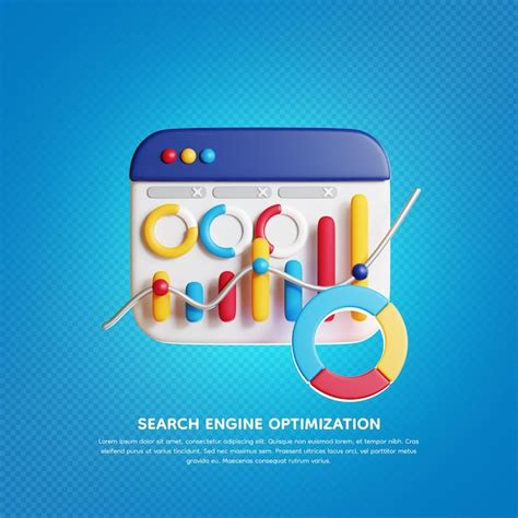 Premium Psd 3d Seo Search Engine Optimization Concept