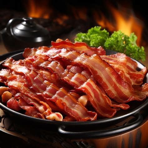Premium Ai Image Crispy Bacon Delight