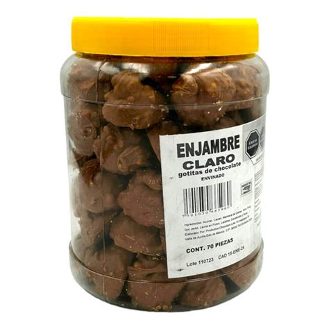Chocobón chocolate Enjambre Claro vitrolero con 70 piezas Caja con 12
