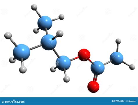 3d Image Of Isobutyl Acetate Skeletal Formula Stock Illustration Illustration Of Depression