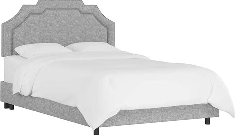 Evarelle I Light Gray Linenpolyester Fabric Twin Bed Rooms To Go