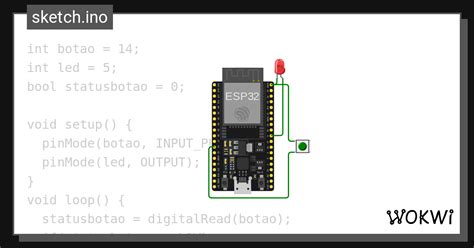 SEMB Botão Pulldown Wokwi ESP STM Arduino Simulator