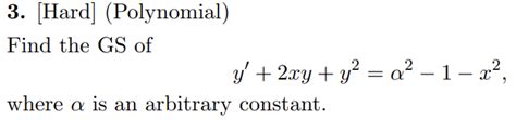 Solved 3 [hard] Polynomial Find The Gs Of