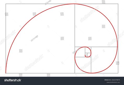 골든 스파이럴 피보나치 스파이럴 골든 비율 스톡 벡터로열티 프리 2503379679 Shutterstock