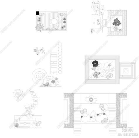 户外庭院景观露天阳台造景小品图库施工图下载【id1151270223】知末案例馆