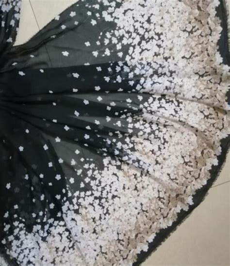 Chiffon Fabric Spring And Summer Printed Dress Fab Vicedeal