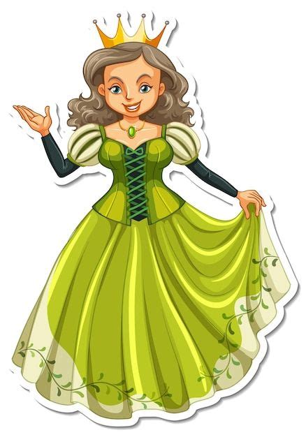 Free Vector Beautiful Queen Cartoon Character Sticker Queen Images