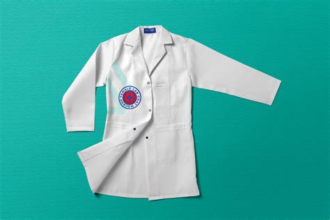 Professional Female Lab Coat Mockup For Branding