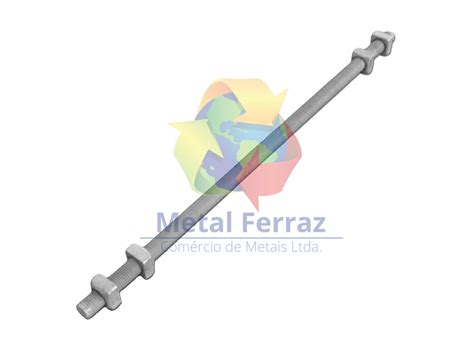 Parafuso Rosca Dupla M16X550 Mm C 4 Porcas Metal Ferraz Reciclagem