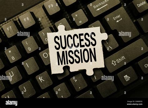 Conceptual Display Success Mission Concept Meaning Getting Job Done In