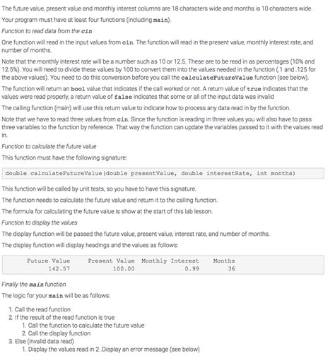 Solved In Lab Lesson 6 Part 2 You Calculated The Present Chegg Com