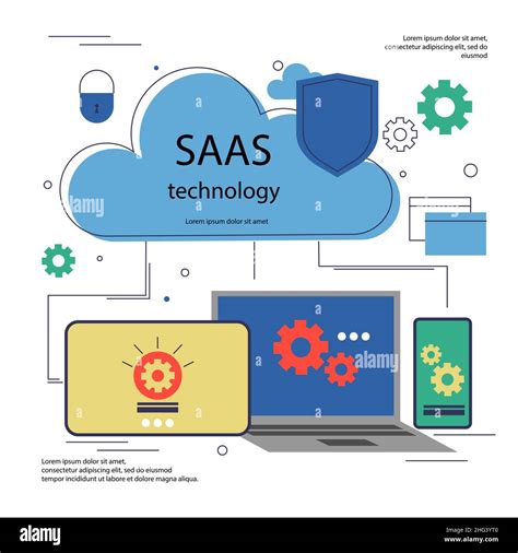 Abstract technology saas illustration Vector illustration Stock Vector ...