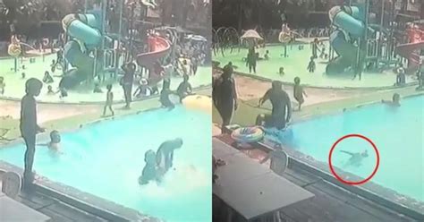 Escalofriante Video Adultos Nadan Junto A Niño De 4 Años Que Casi Se