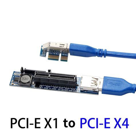 PCI E X To X Extender Adapter USB Cable SATA Power PCI Express Extender For PC Motherboard