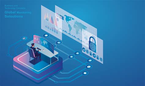 Data Analysis And Statistics Concept Isometric Programmer Working In A Software Development