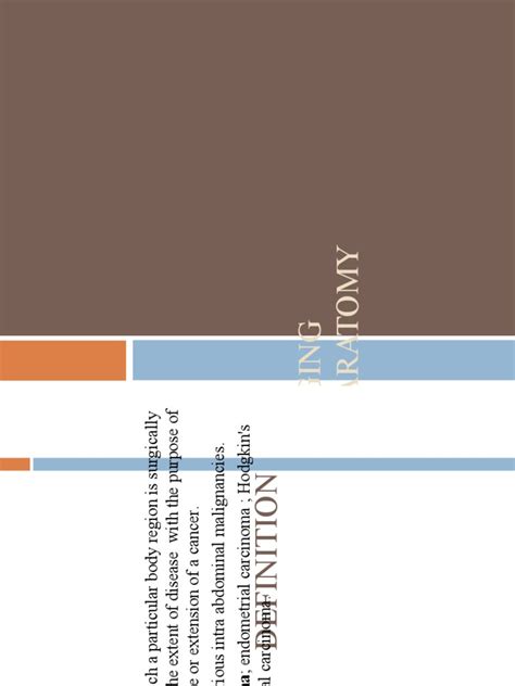 Staging Laparotomy Pdf Peritoneum Ovarian Cancer