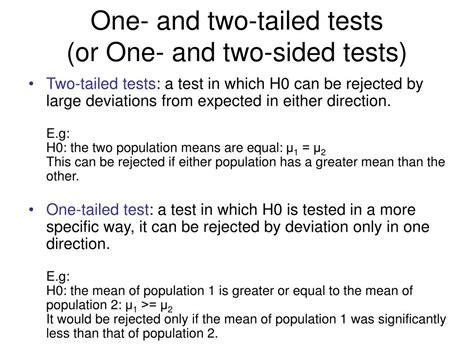Ppt Statistical Hypothesis Testing Inferential Statistics I Powerpoint Presentation Id