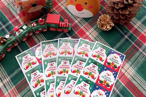 데코스티커 크리스마스 산타 눈사람 사각 스티커 5장 세트 선물 포장 꾸미기 포인트 데코스티커 오늘의집 쇼핑