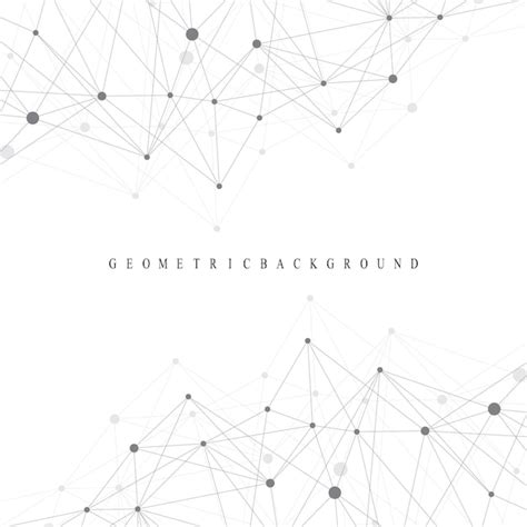 Premium Vector Geometric Abstract Background With Connected Line And