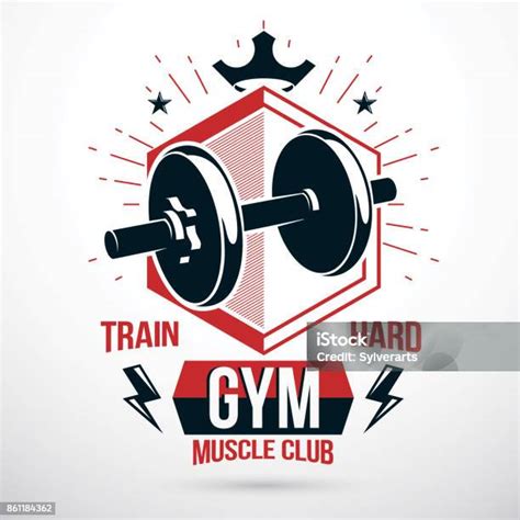 벡터 기호 아령과 로얄 크라운 무거운 부하 파워 리프팅 대회 엠 블 럼으로 구성 되어 있습니다 강철에 대한 스톡 벡터 아트 및 기타 이미지 Istock