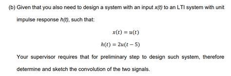 Solved B Given That You Also Need To Design A System With Chegg Com