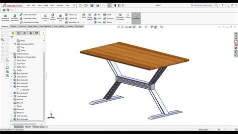 Industrial Dining Table Made In Solidworks Industrial Dining Table